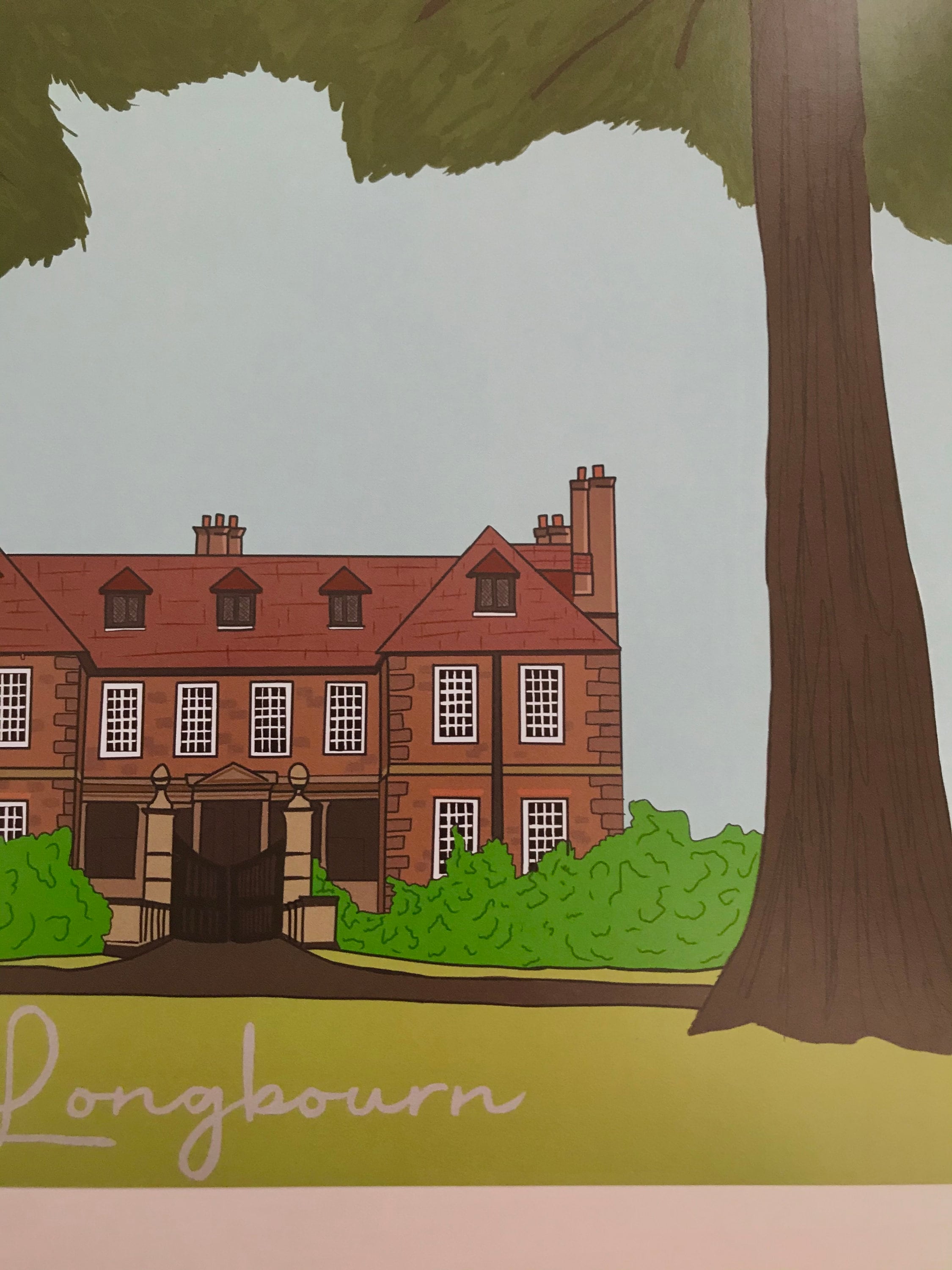 A4 Longbourn Building Print Pride and Prejudice Film Groombridge Place ...