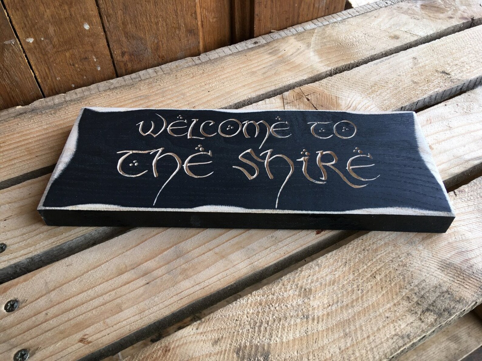 The Shire, Thick Wood Sign - Etsy