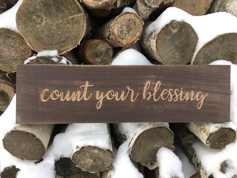 Count Your Blessing. Christian Sign. - Etsy