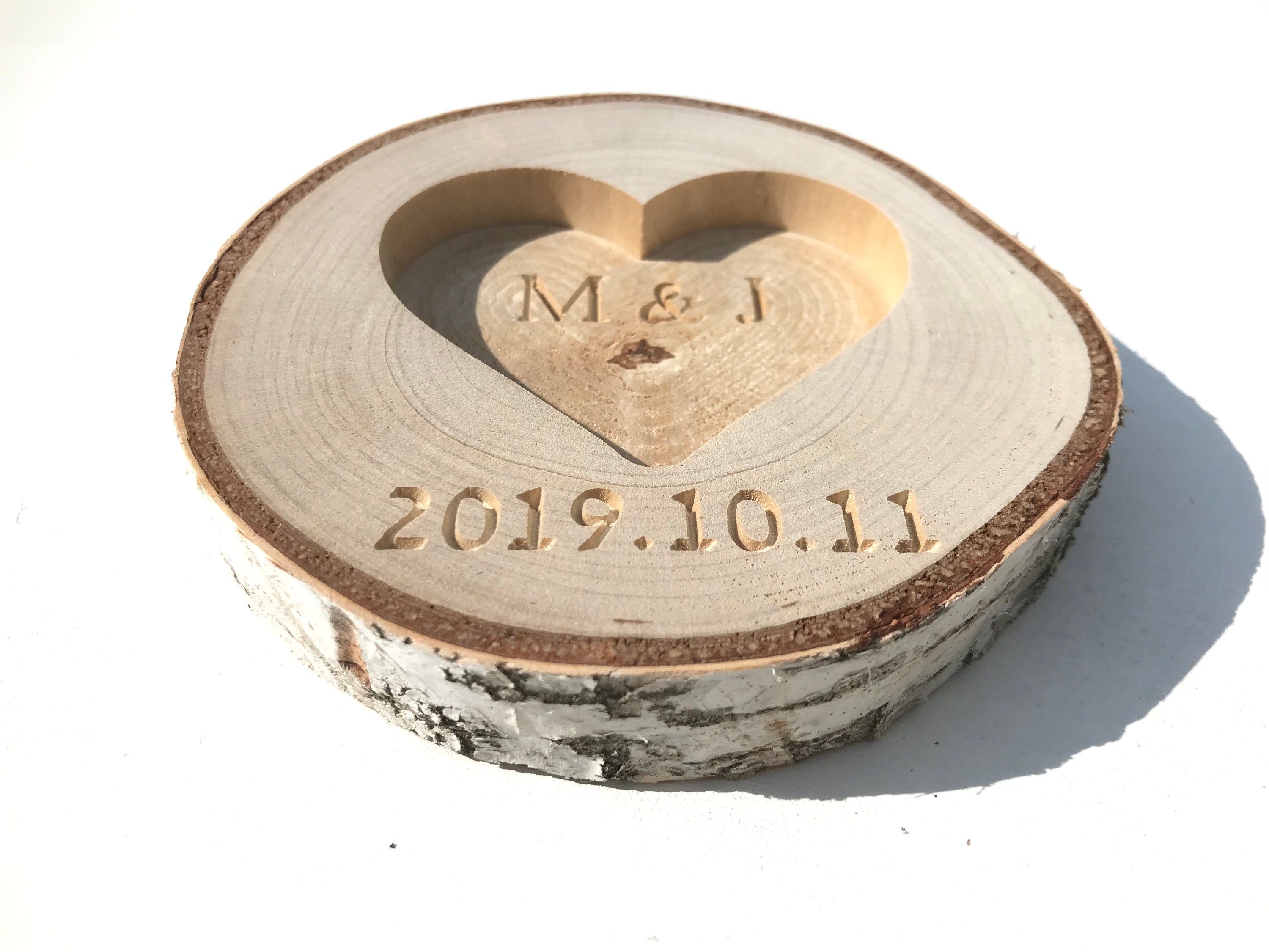 Personalized Ring Holders. Wedding Ring Holders. Birch Ring - Etsy