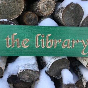 The Library Sign. - Etsy