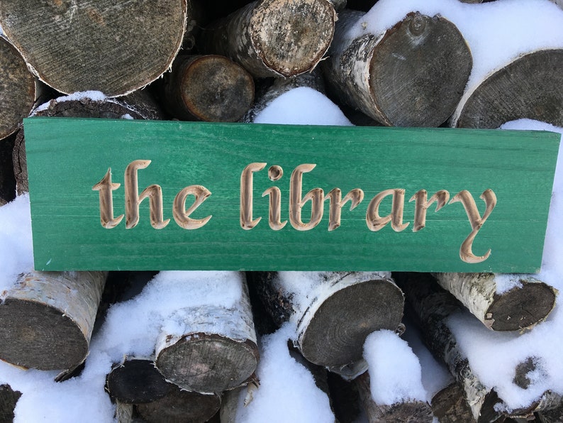 The Library Sign. - Etsy
