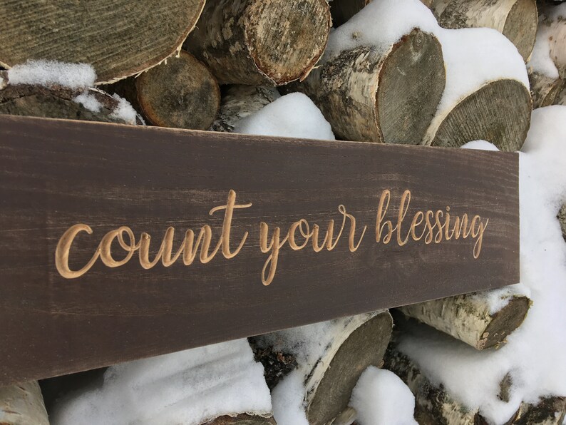 Count Your Blessing. Christian Sign. - Etsy