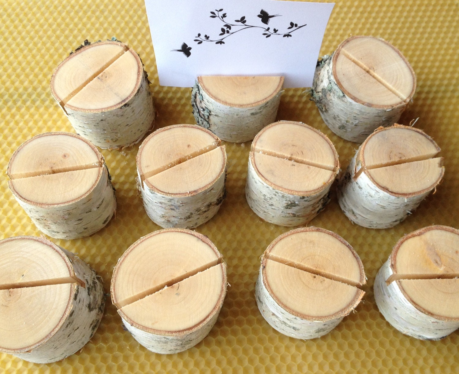 Set of 30 Birch Wood Place Card Holders - Etsy