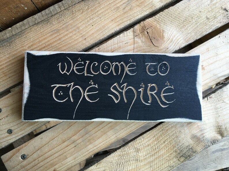 The Shire, Thick Wood Sign - Etsy