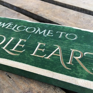 Welcome to Middle Earth, Thick Wood Sign - Etsy
