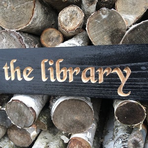 The Library Sign. - Etsy