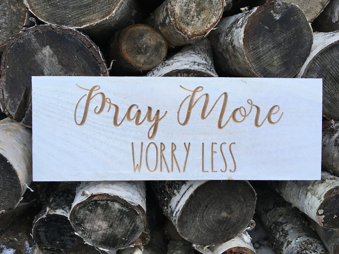 Pray More. Christian Sign. Inspirational Sign - Etsy