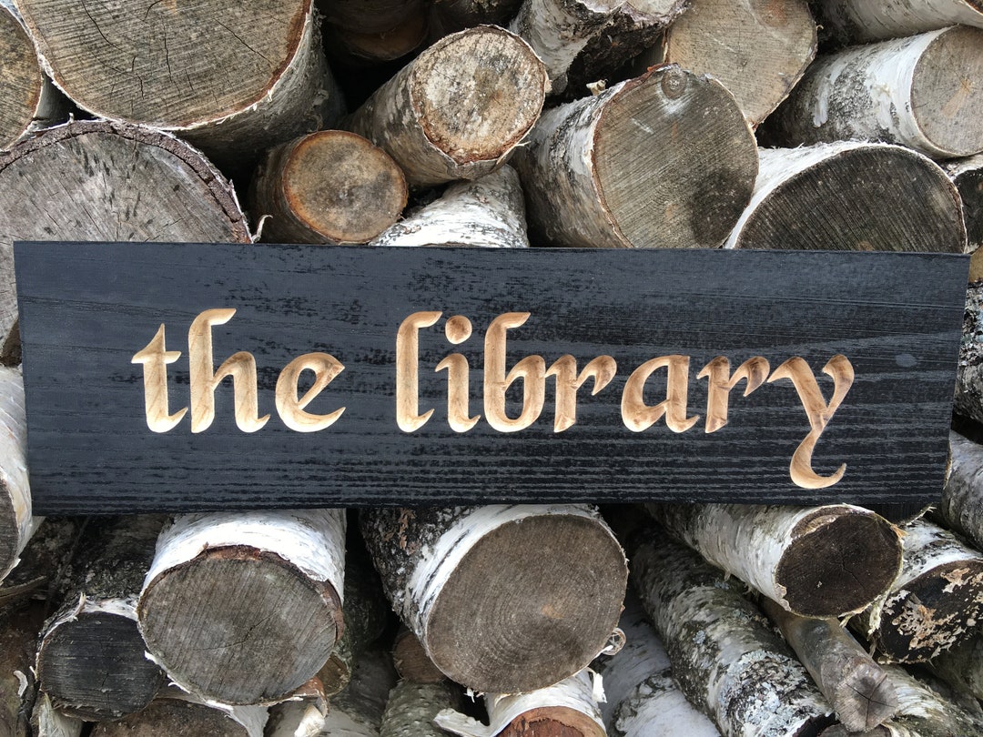 The Library Sign. - Etsy