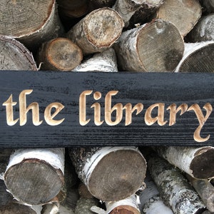 The Library Sign. - Etsy