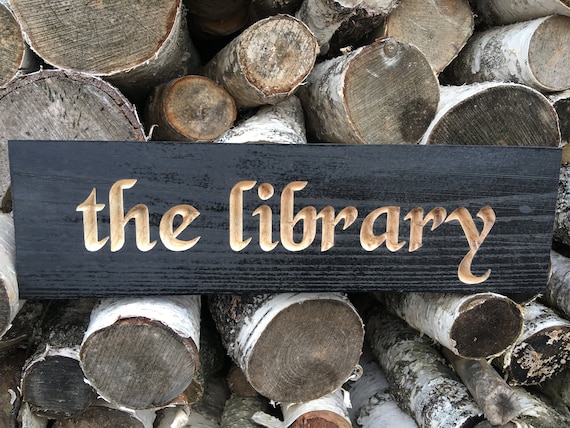 The Library Sign. - Etsy