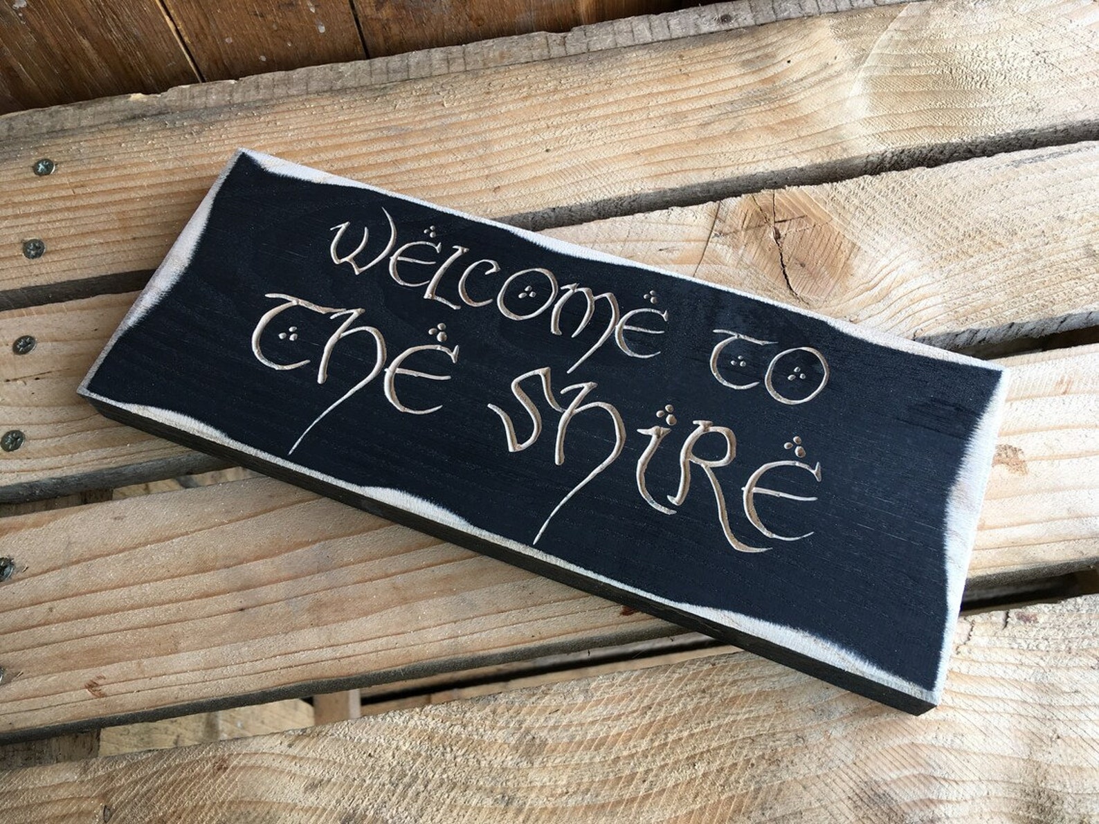 The Shire, Thick Wood Sign - Etsy