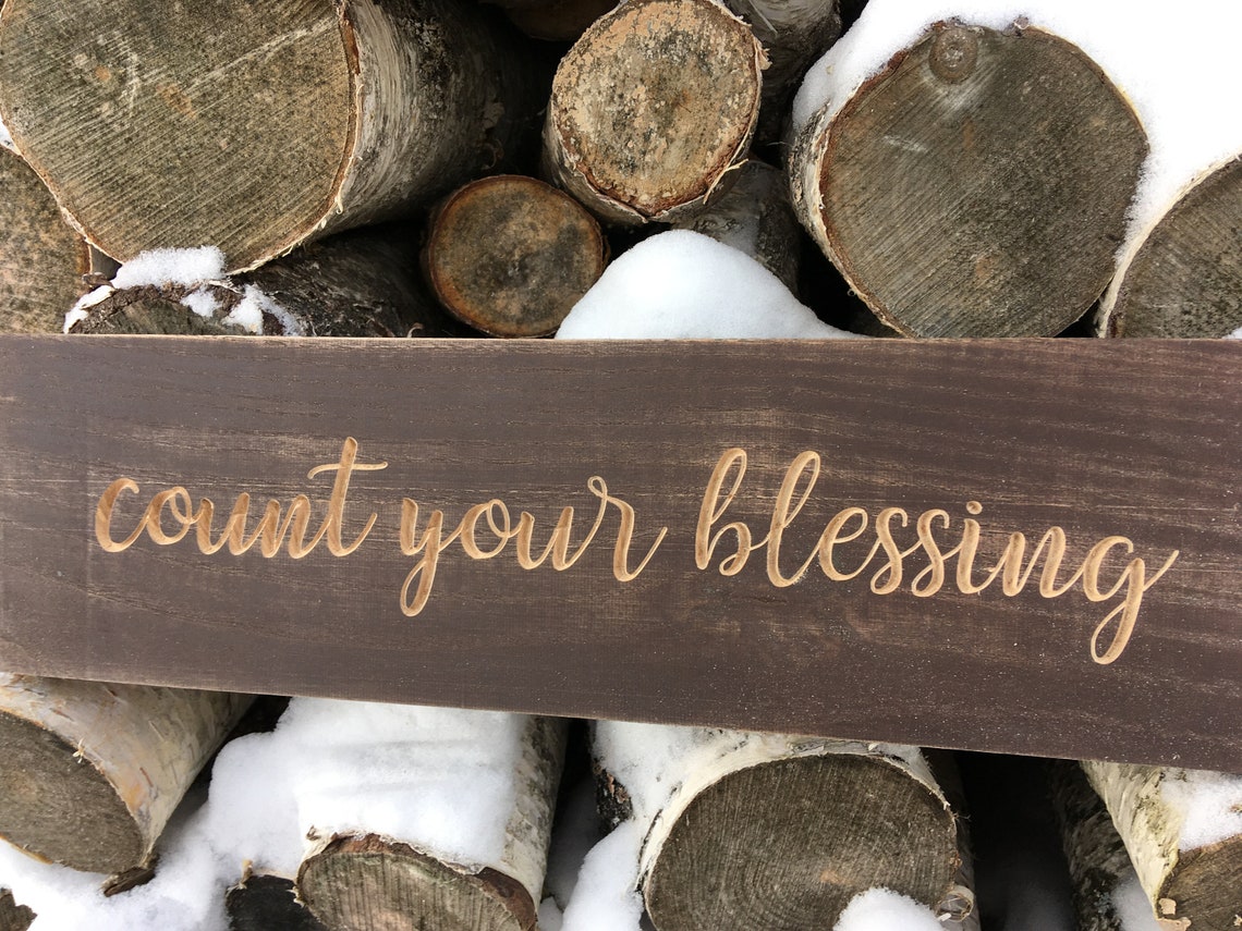 Count Your Blessing. Christian Sign. - Etsy