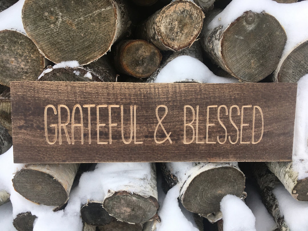 Grateful Sign. Blessed Sign. Christian Sign - Etsy