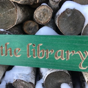 The Library Sign. - Etsy