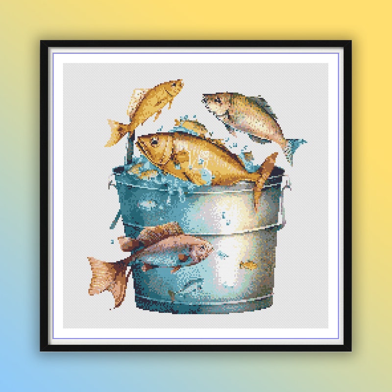 Fishing Cross Stitch - Etsy