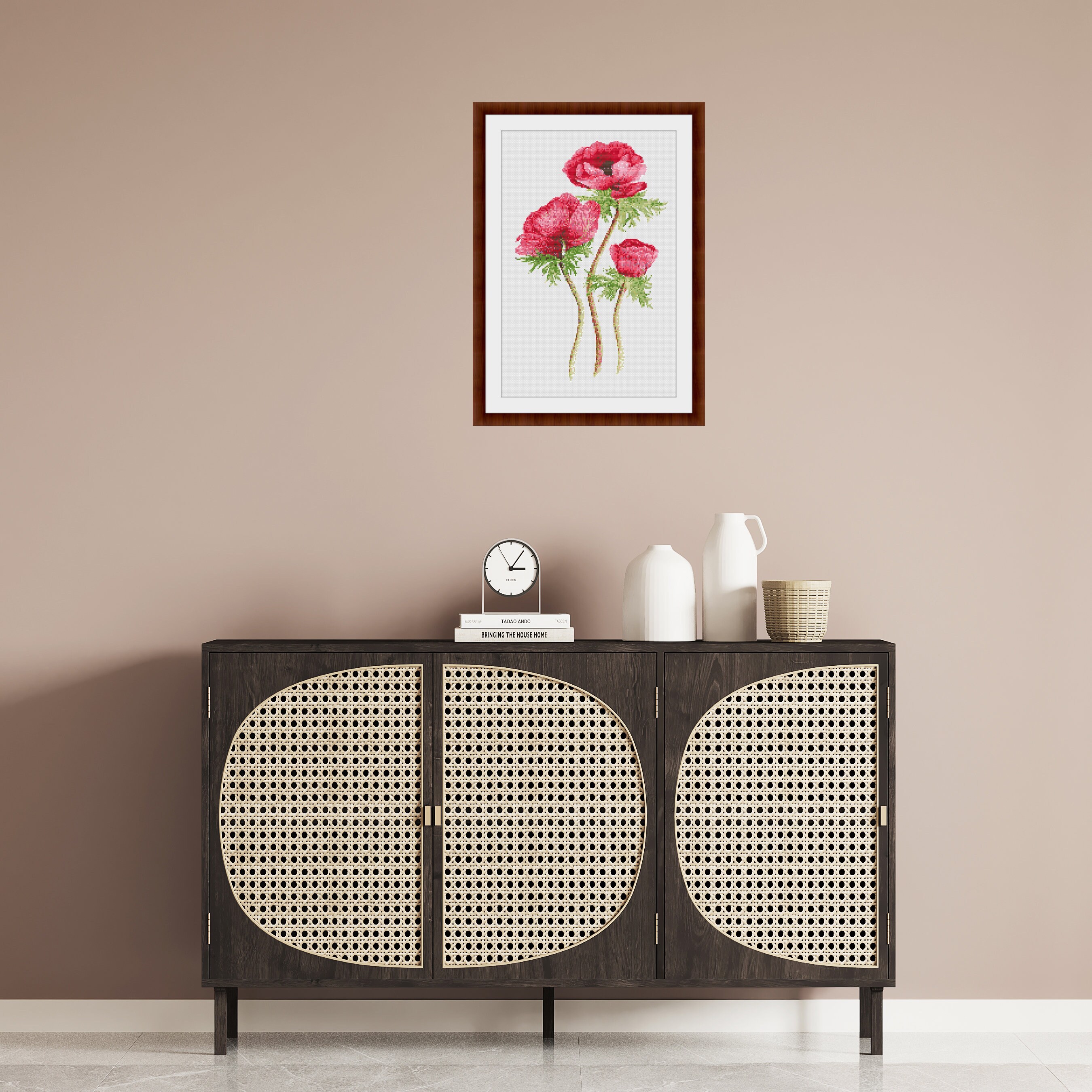 Anemone Flowers Cross Stitch Pattern Bouquet Cross Stitch | Etsy