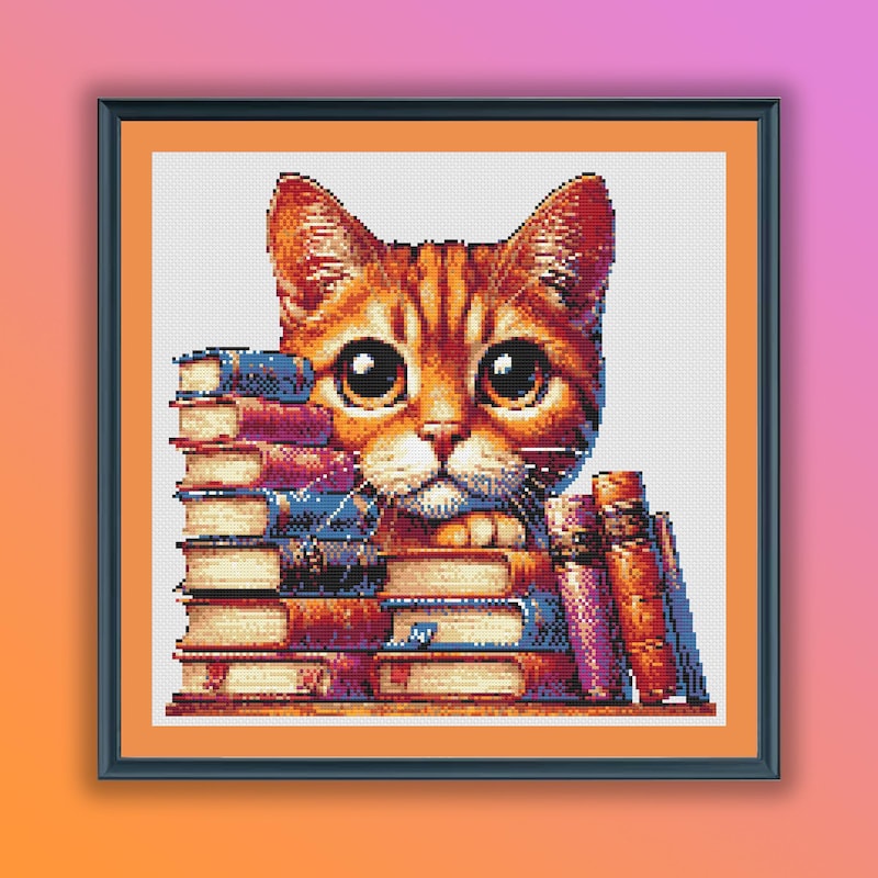 Cat Peeking Over - Etsy