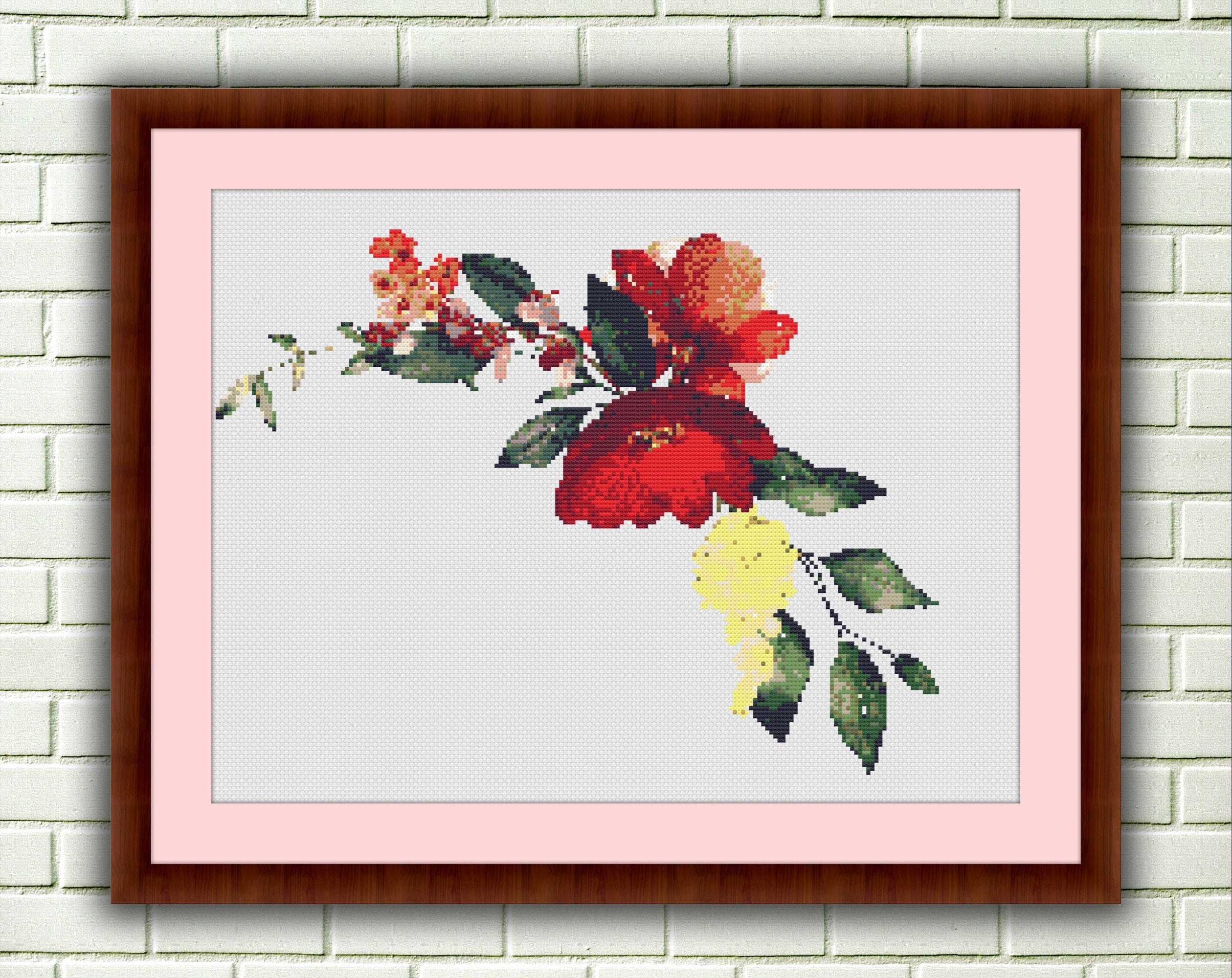 Watercolor Flower Cross Stitch Pattern Bouquet Cross Stitch | Etsy