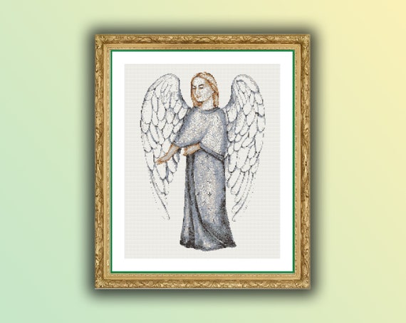 Angel Counted Cross Stitch PDF Pattern Religious Hand - Etsy