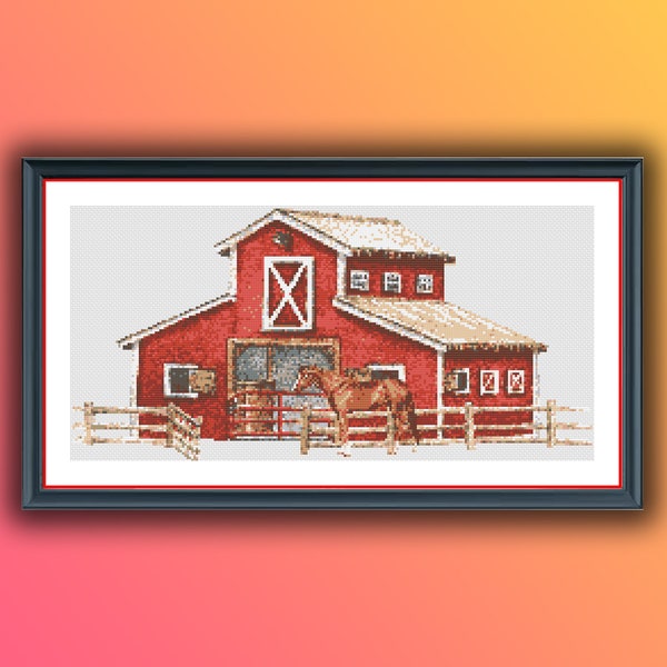 Wooden Barn for Cross Stitch - Etsy