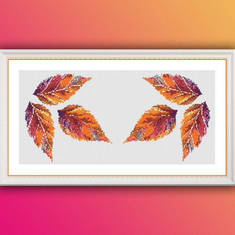 Leaf Cross Stitch Pattern - Etsy