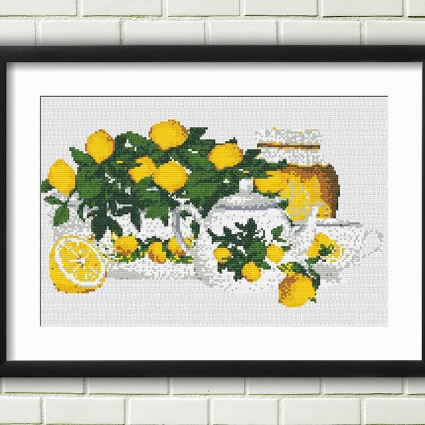 Lemon Cross Stitch - Etsy