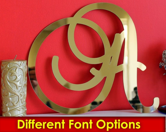 Mirror Acrylic Big Letters 1 to 24 Inches Wall Hanging - Etsy Canada