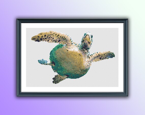Sea Turtle Counted Cross Stitch Pattern Instant PDF Download - Etsy
