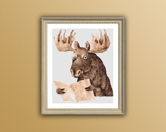 Funny Elk Pattern - Etsy