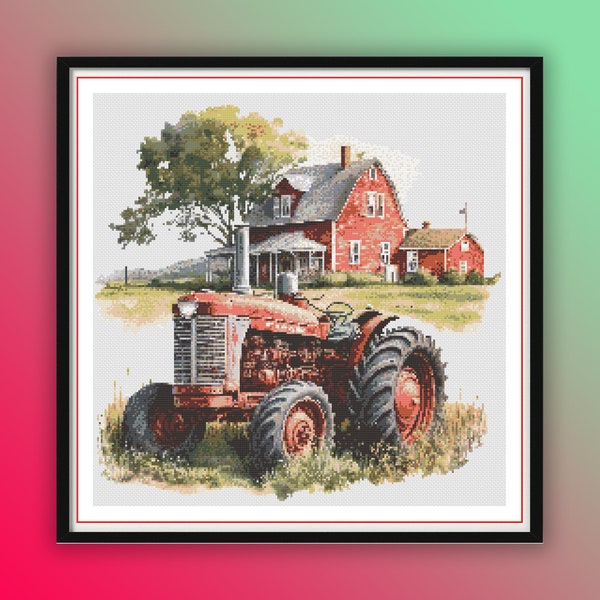 Cross Stitch Farm House - Etsy
