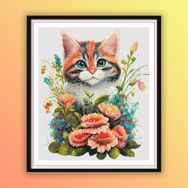 Cat Cross Stitch - Etsy