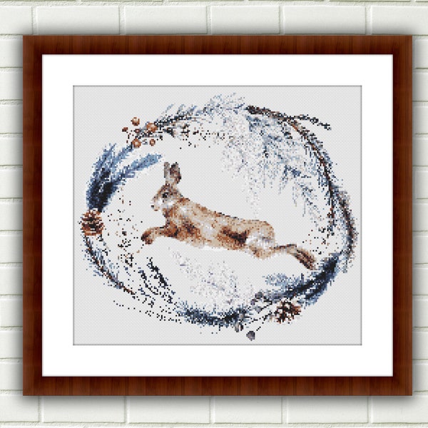 Rabbit Cross Stitch - Etsy