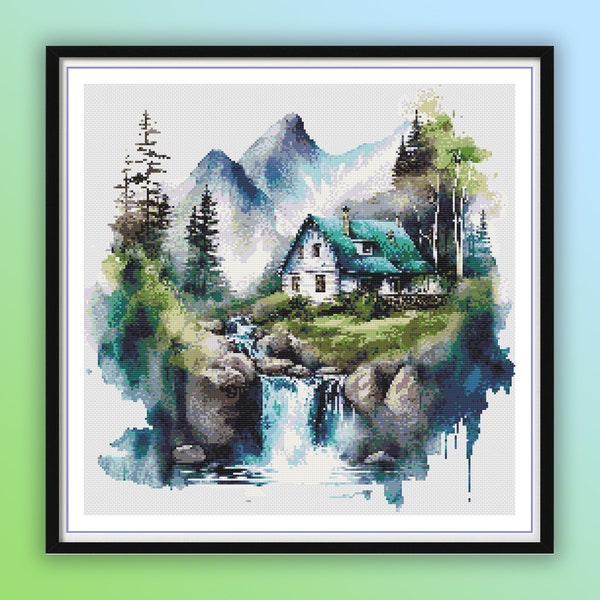Cross Stitch Landscape - Etsy