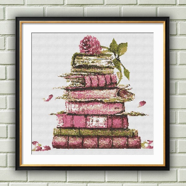 Books Cross Stitch - Etsy