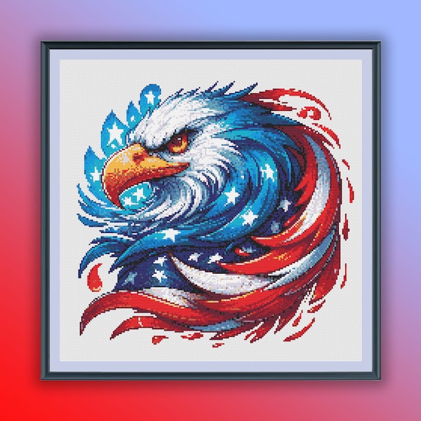 Patriotic Cross Stitch - Etsy