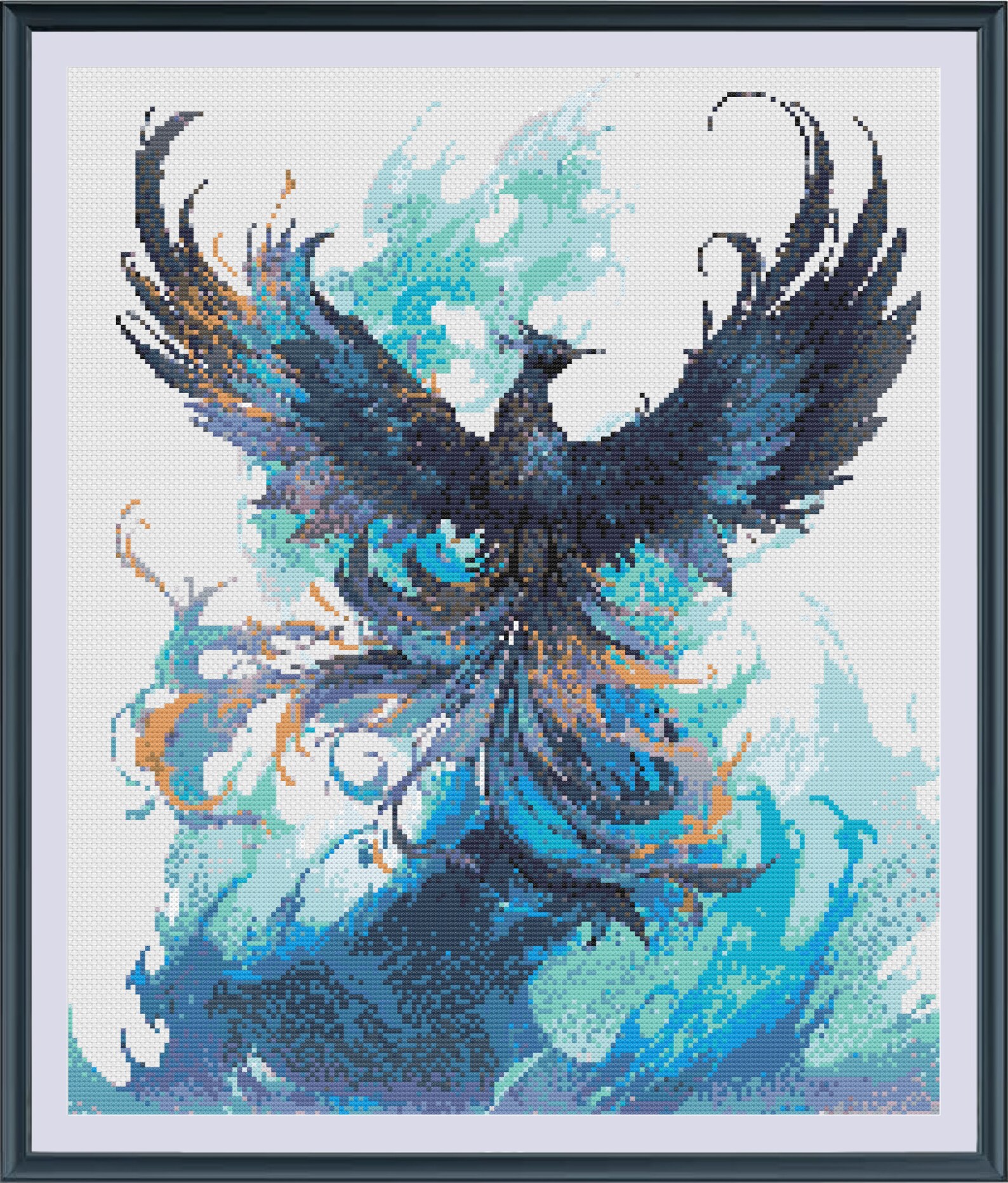 Mystical Watercolor Phoenix Cross Stitch Pattern: Rise From Ashes - PDF ...
