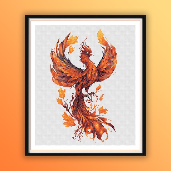 Phoenix Cross Stitch - Etsy