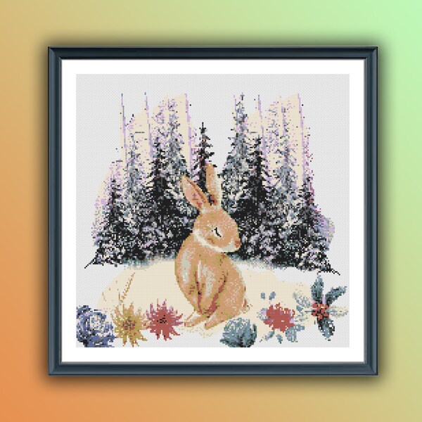 Rabbit Counted Cross Stitch Patterns - Etsy