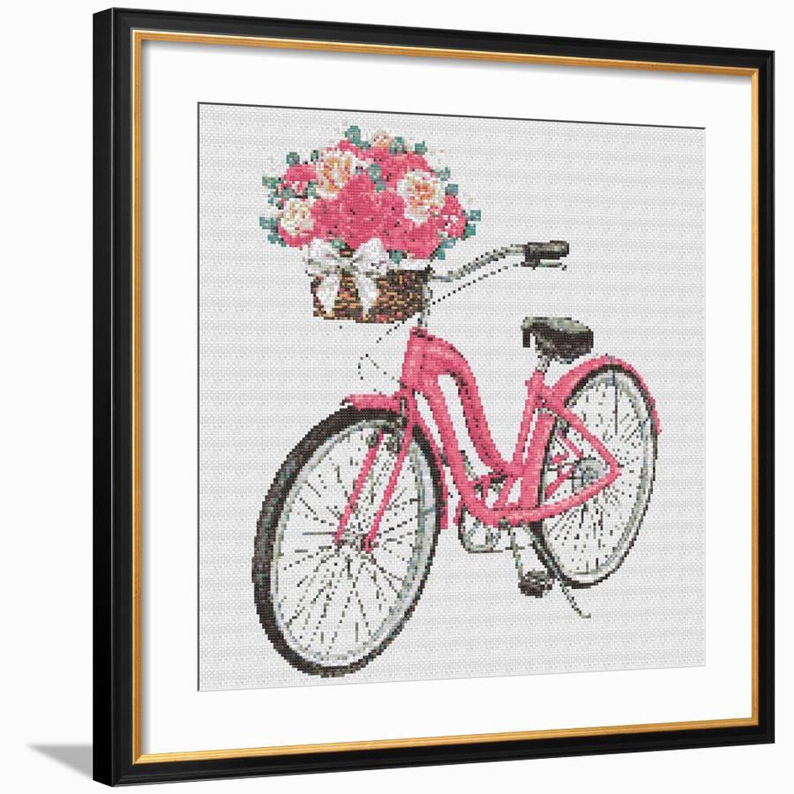 Vintage Spring Bike Cross Stitch Pattern Bicycle Pattern | Etsy