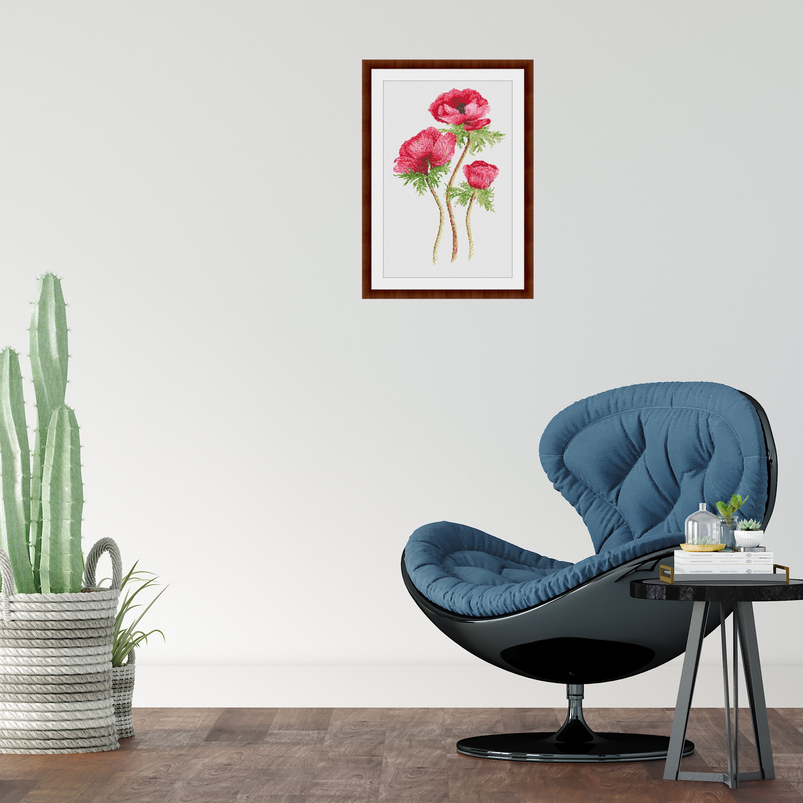 Anemone Flowers Cross Stitch Pattern Bouquet Cross Stitch | Etsy