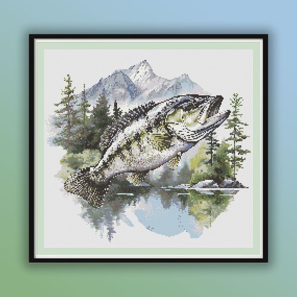 Fishing Cross Stitch - Etsy