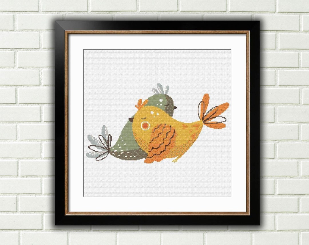 Love Birds Cross Stitch Pattern PDF Instant Download, Bird Counted ...