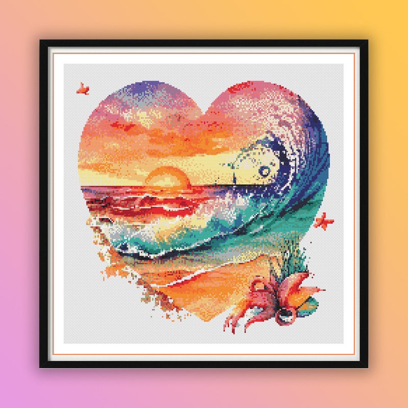 Beach Cross Stitch - Etsy