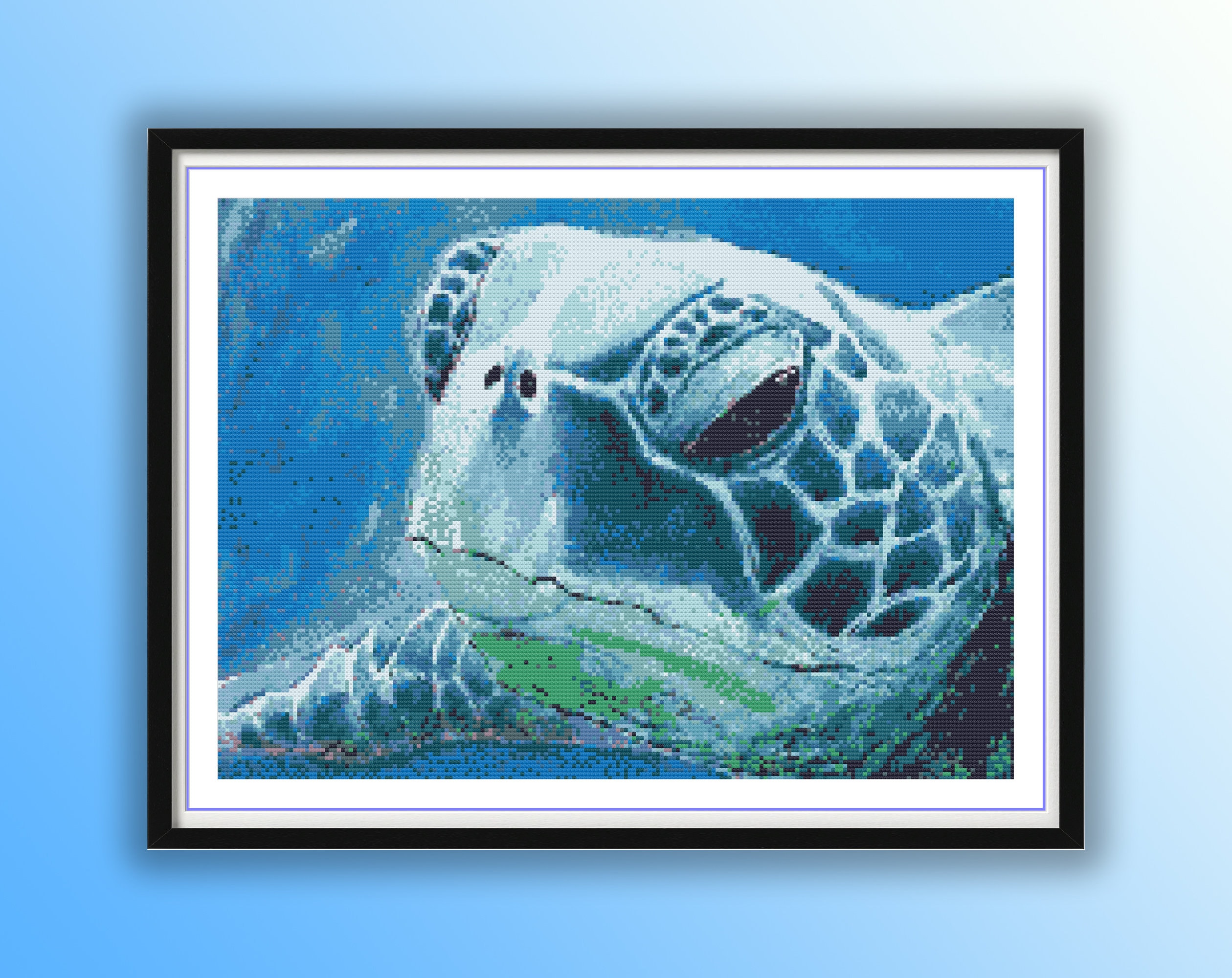Sea Turtle Counted Cross Stitch Pattern Marine Cross Stitch - Etsy