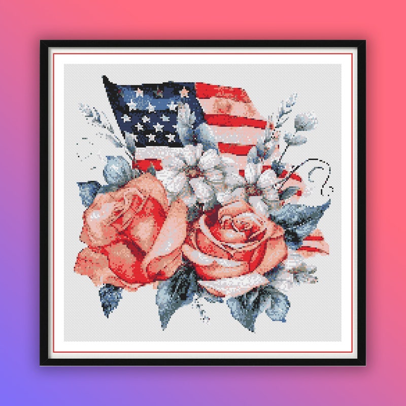 Patriotic Cross Stitch - Etsy