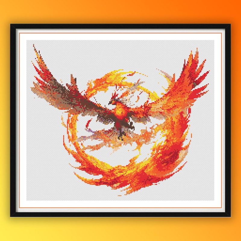 Phoenix Cross Stitch - Etsy