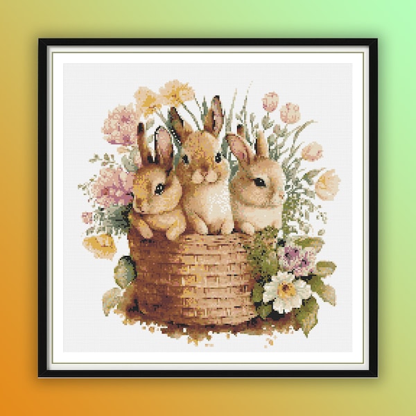 Cross Stitch Bunny - Etsy