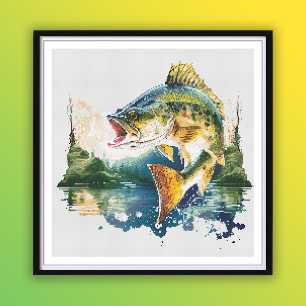 Cross Stitch Fishing - Etsy