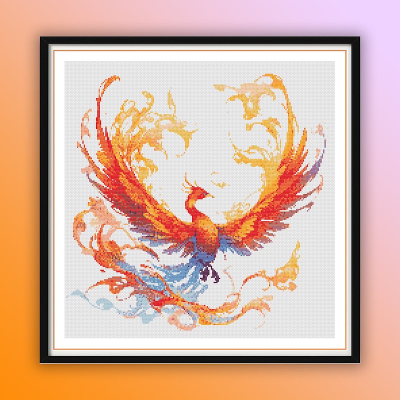 Phoenix Cross Stitch - Etsy